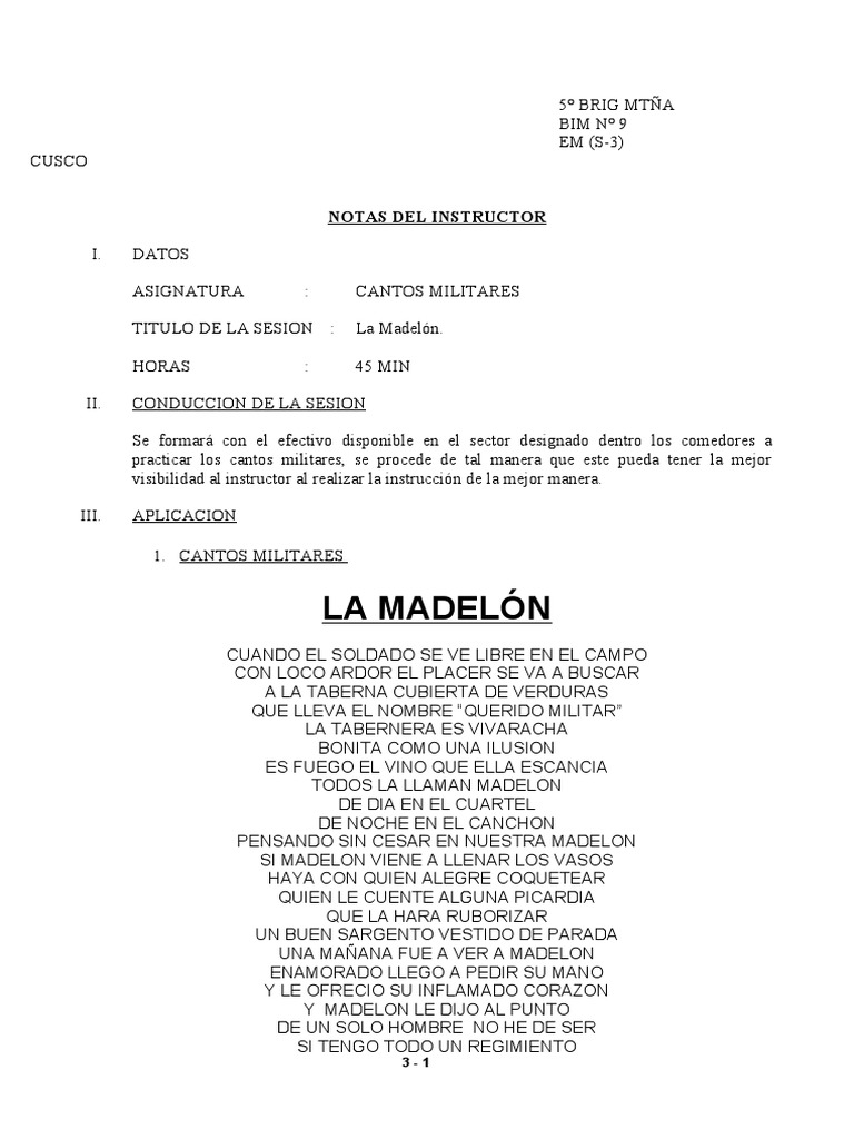 La Madelon 9na Semana Martes | PDF | Militar | Conflictos