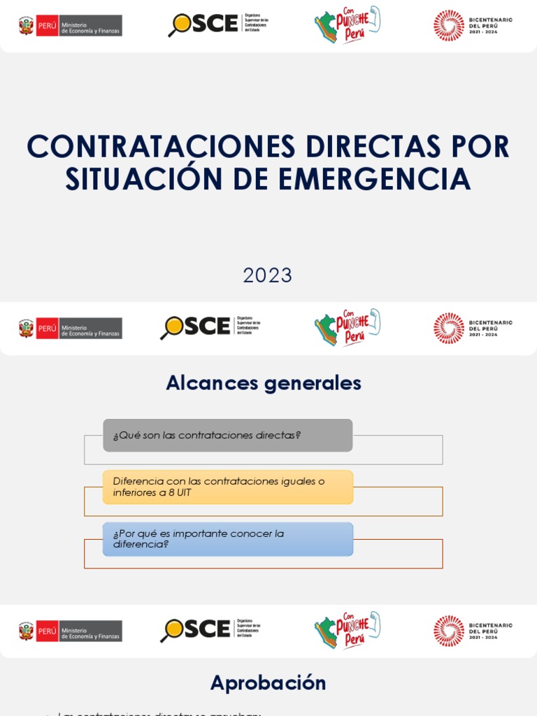 Contrataciones Directas Por Situación de Emergencia - 16 | PDF ...