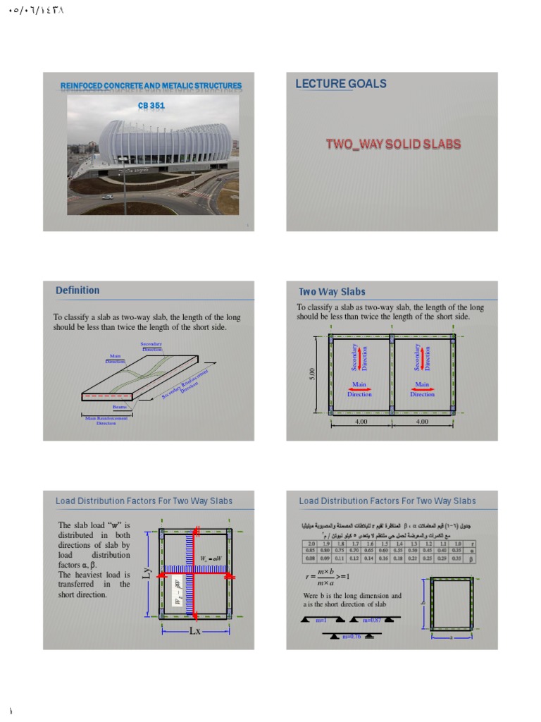 Week 6 Two Way Solid Slabs | PDF | Structural Engineering | Physical ...
