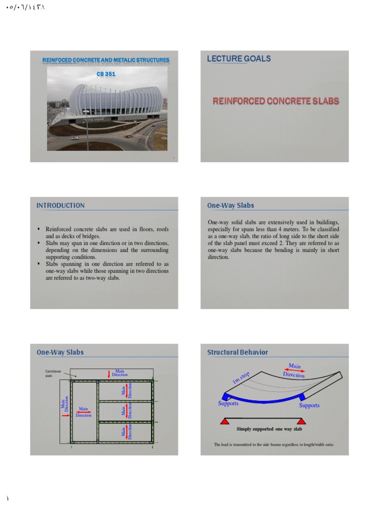 Week 5 One-Way Solid Slabs | PDF | Bending | Architectural Elements