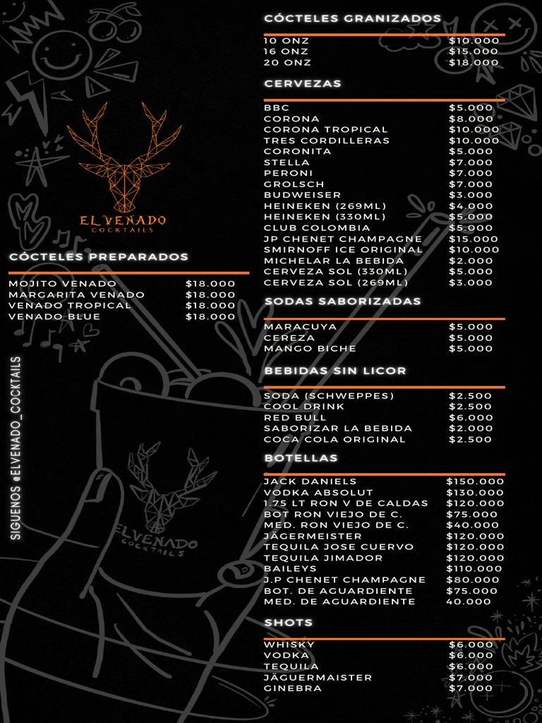 Carta El Venado (QR) | PDF | Destilación | Bebida