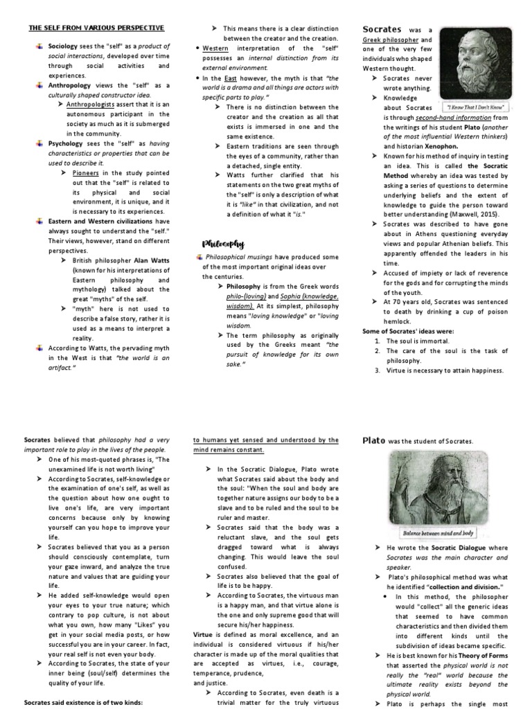 Understanding The Self (Philisophy - The Western and Eastern Thought ...