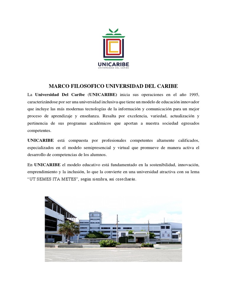 Marco Filosofico UNICARIBE | PDF