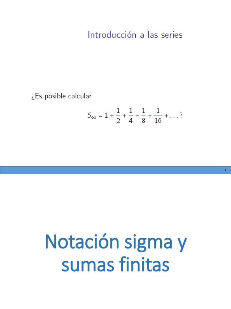 Notación Sigma y Sumas Finitas | PDF