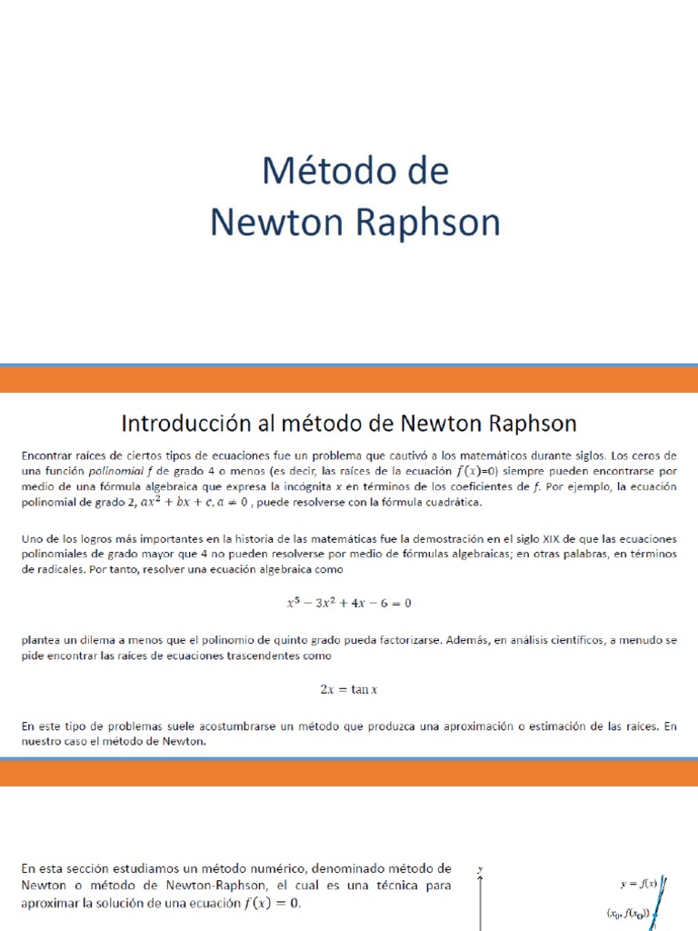 Método de Newton Raphson - Diferenciales | PDF