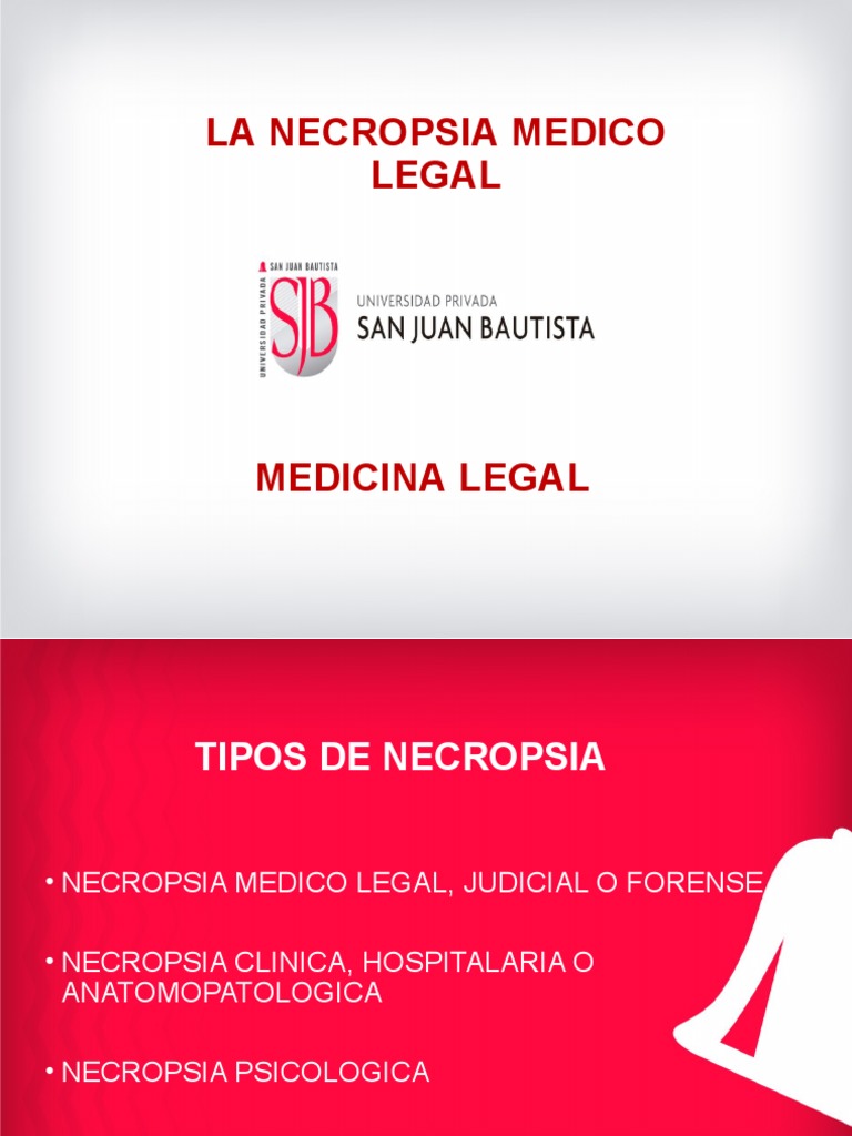 Tipos y Proceso de Necropsia Médico Legal | PDF | Muerte ...