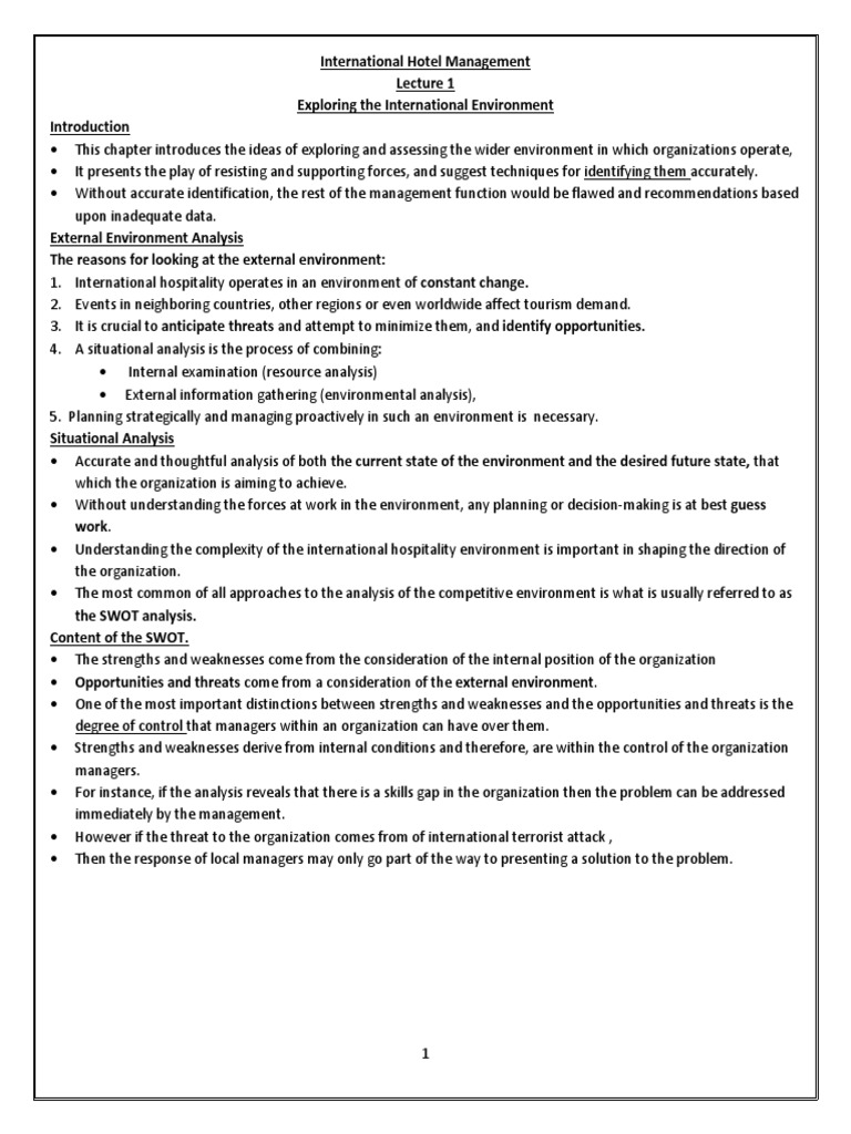 IHM Lecture 1 | PDF | Swot Analysis | Cognition