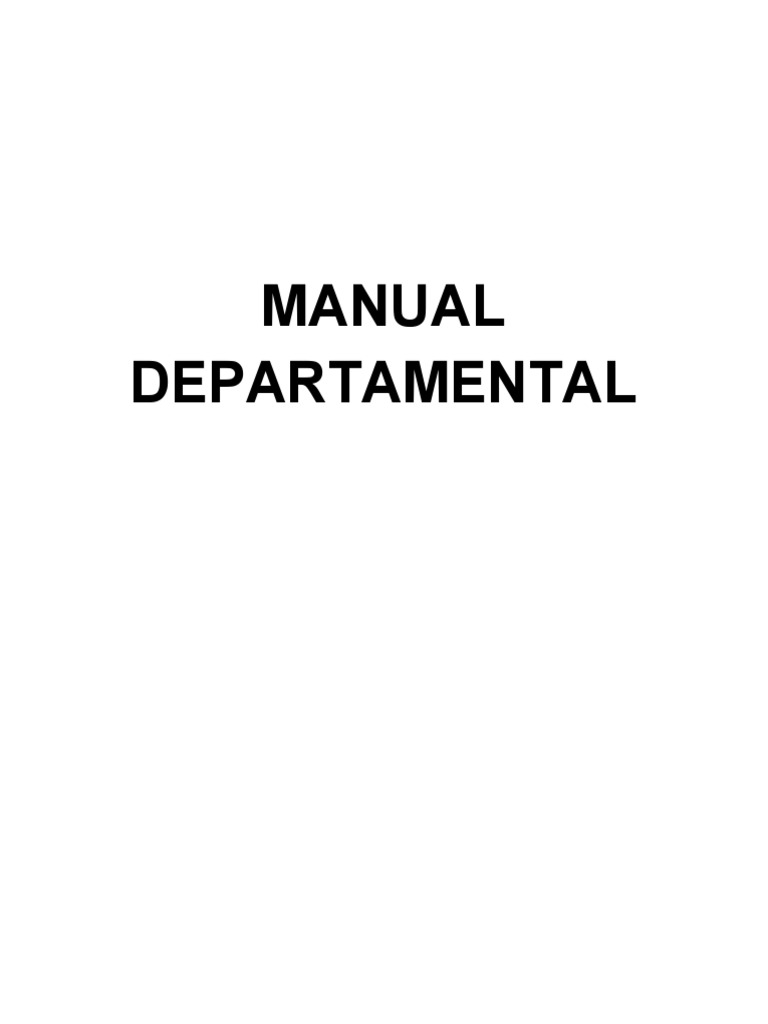 Manual Departamental | PDF | Cocina | Alimentos Manual Departamental | PDF | Cocina | Alimentos
