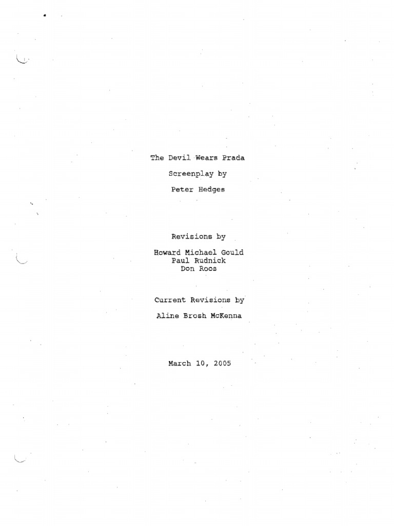 The-Devil-Wears-Prada-2006 Script | PDF