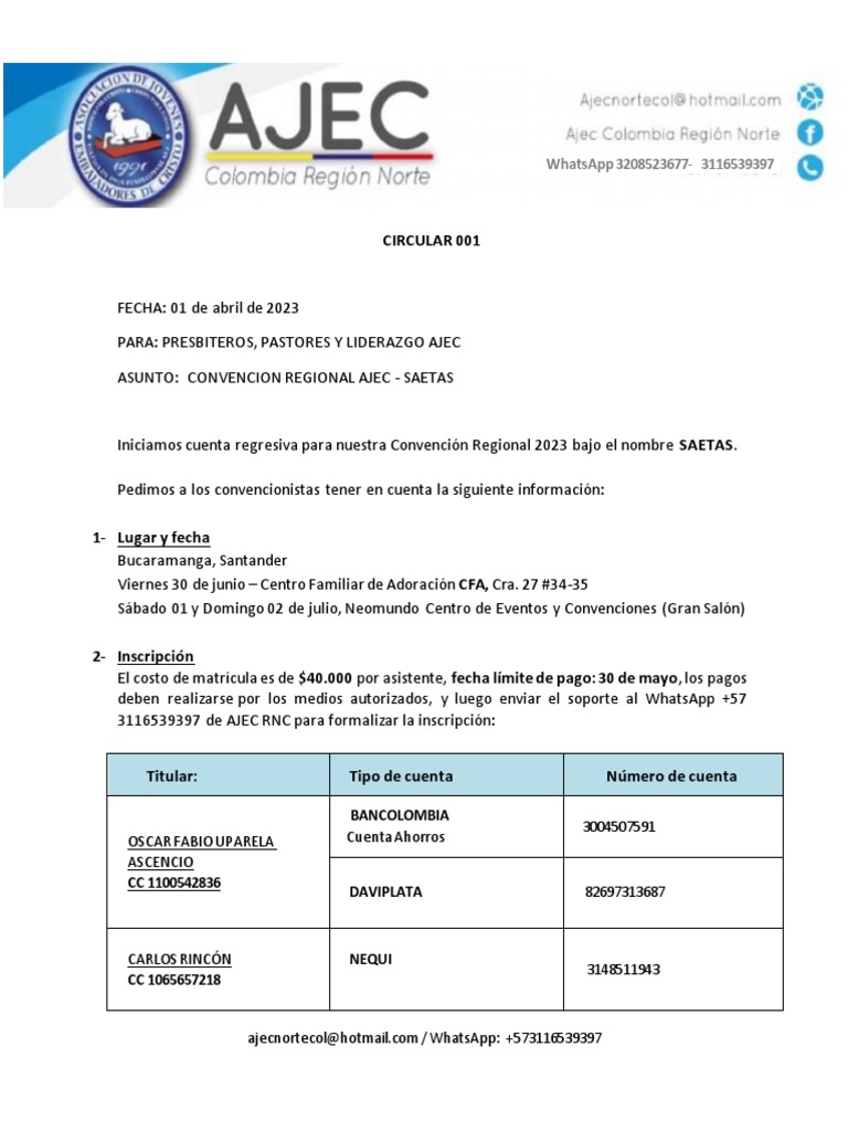 Circular Ajec 2023 | PDF