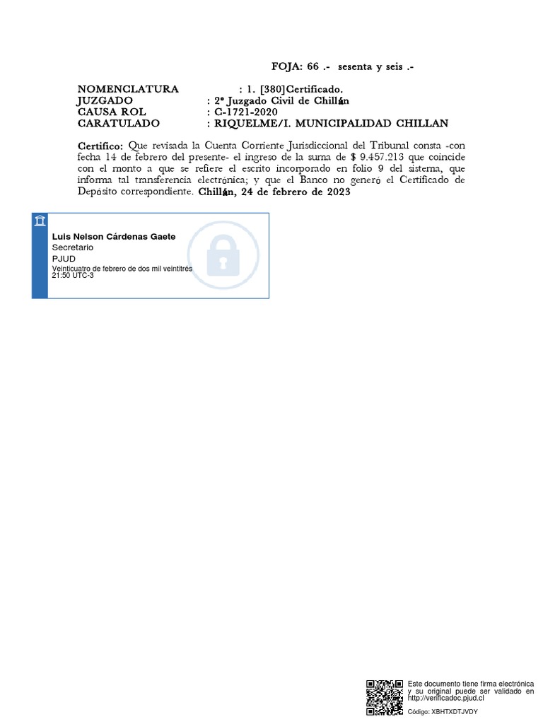 Documento Certificado | PDF