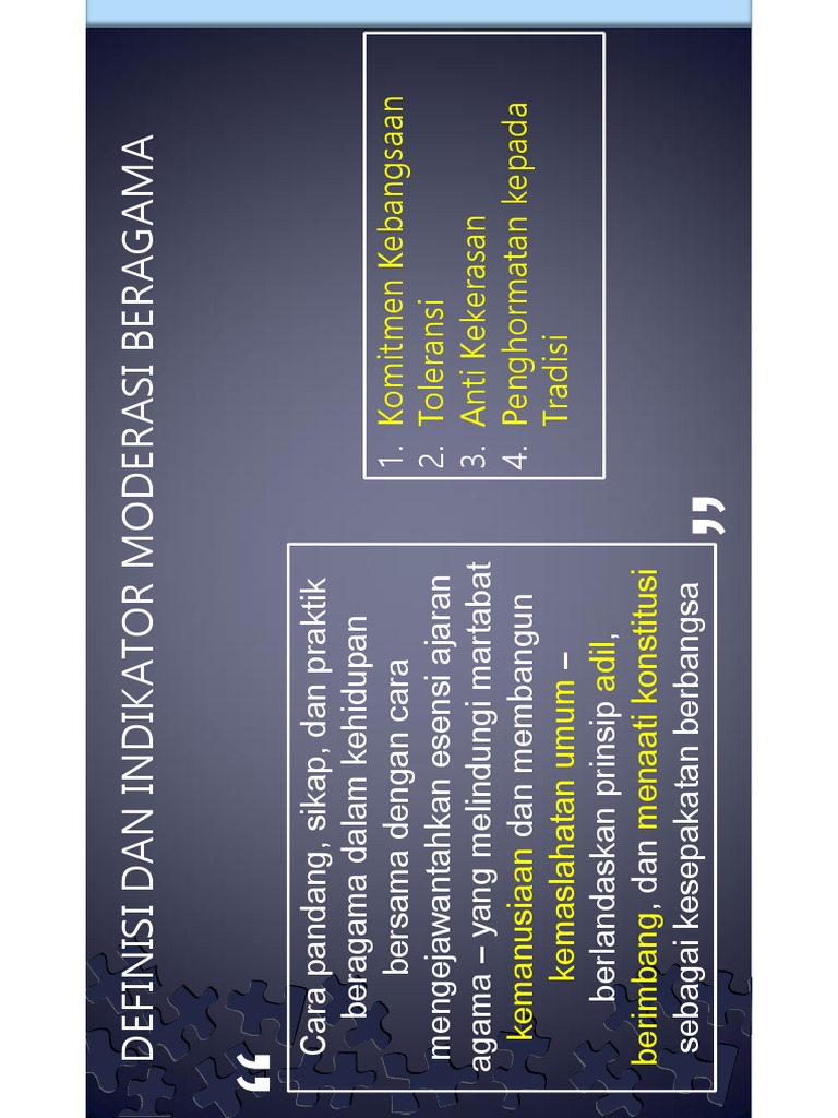 9 Kata Kunci Moderasi Beragama | PDF