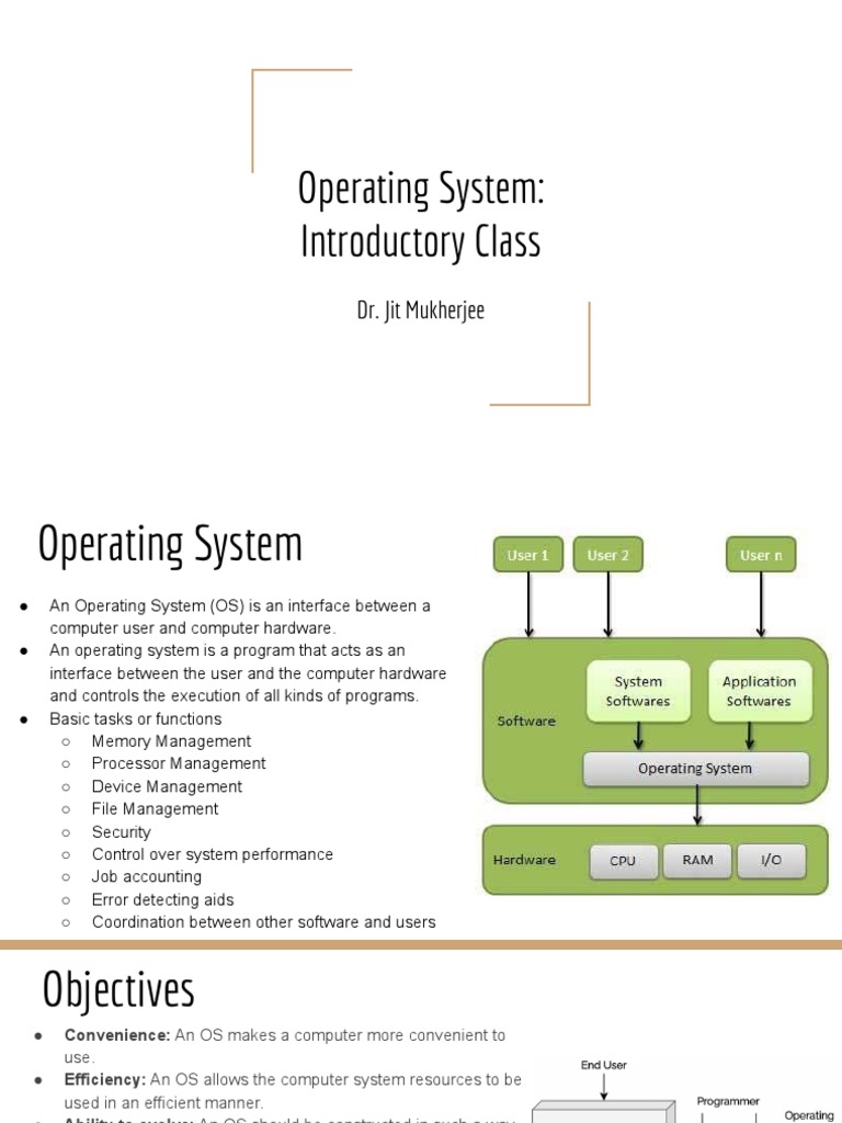 1.operating System - Intro | PDF | Process (Computing) | Operating System