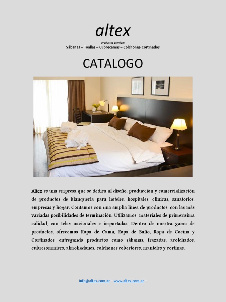 Catalogo: Altex | PDF | Colchón | Textiles