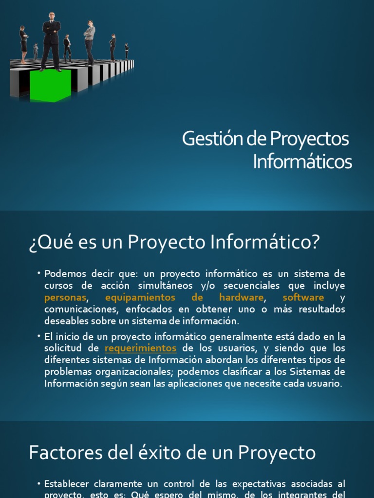 Gestión de Proyectos Informáticos | PDF | Programación de computadoras ...