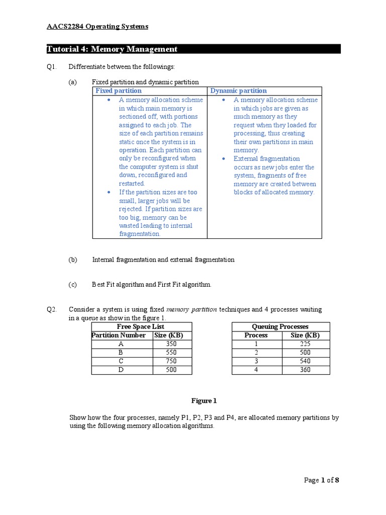 AACS2284 Tut 4 Question | PDF | Computer Data Storage | Computer Hardware