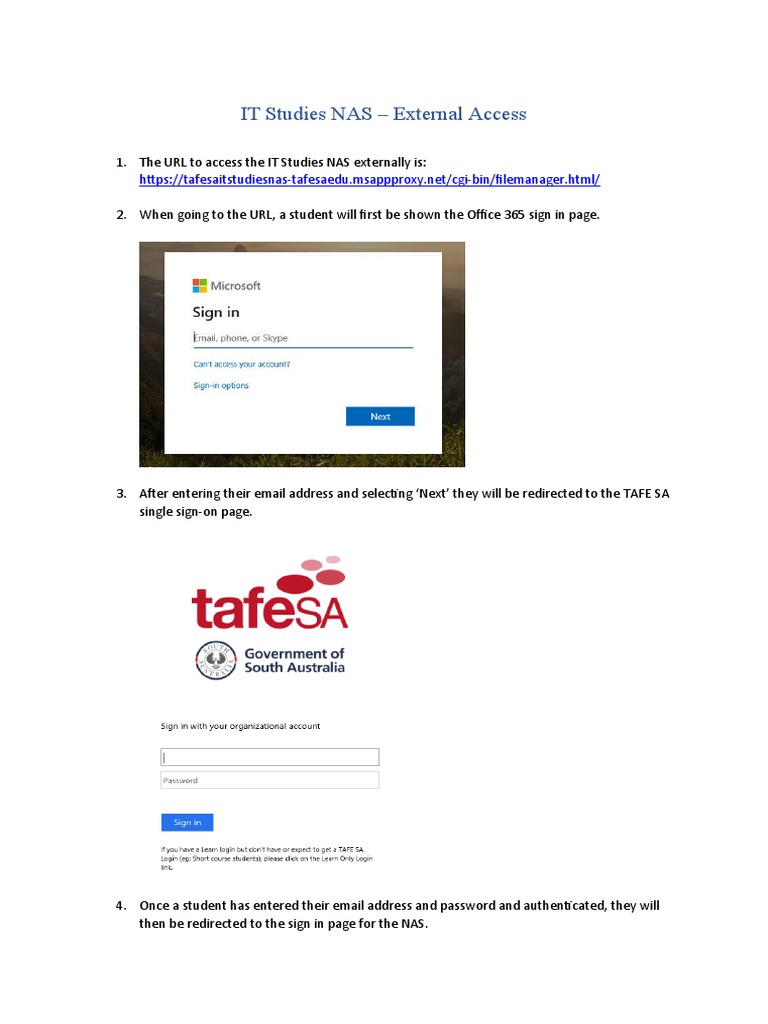IT Studies NAS - External Access - User Guide | PDF