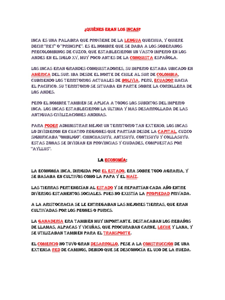 Quiénes Eran Los Incas | PDF | Imperio Inca | Francisco Pizarro