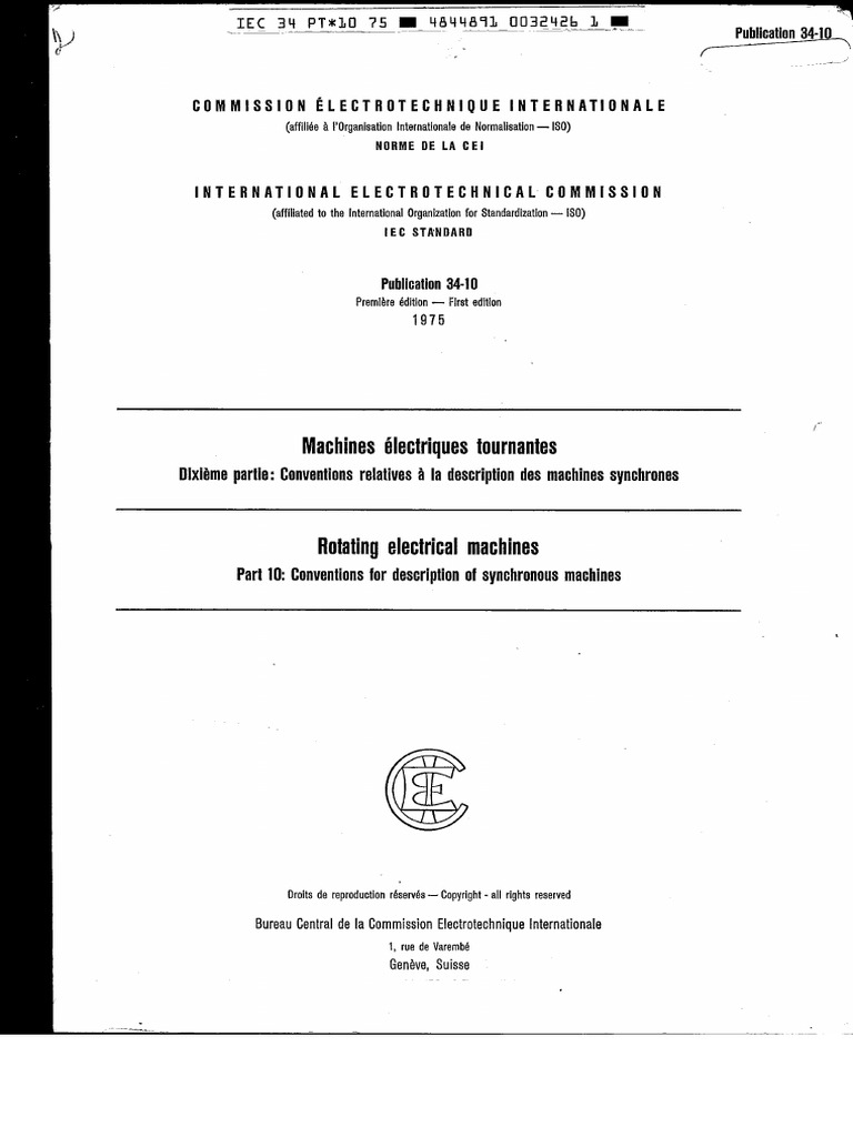 IEC 60034-10-1975 Scan (Copy) | PDF