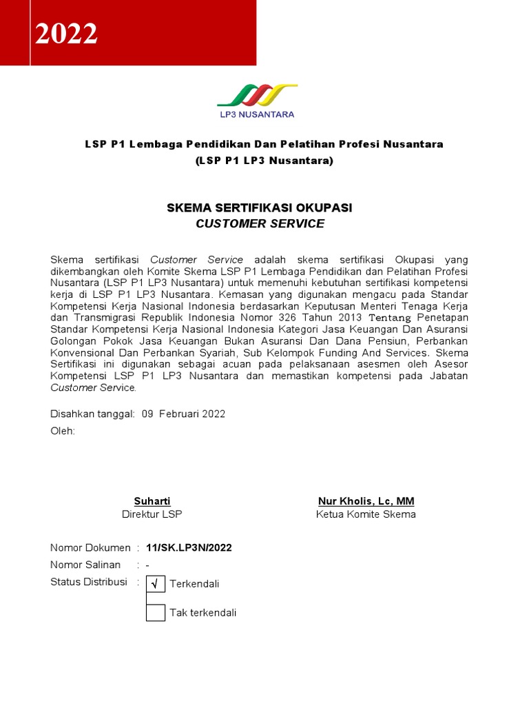 Skema Okupasi Customer Service | PDF | Pengelolaan Keuangan & Uang