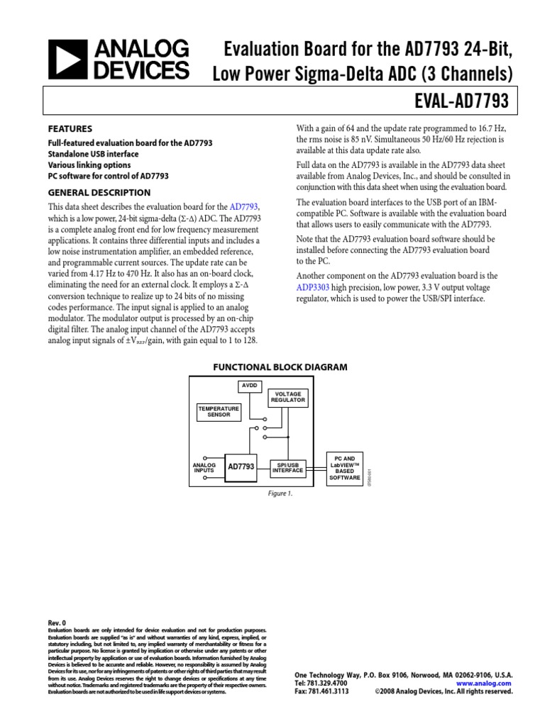 Eval Ad7793 | PDF | Analog To Digital Converter | Usb