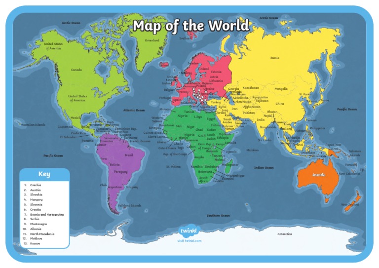 Au G 456 World Map Poster A4 English - Ver - 6 | PDF