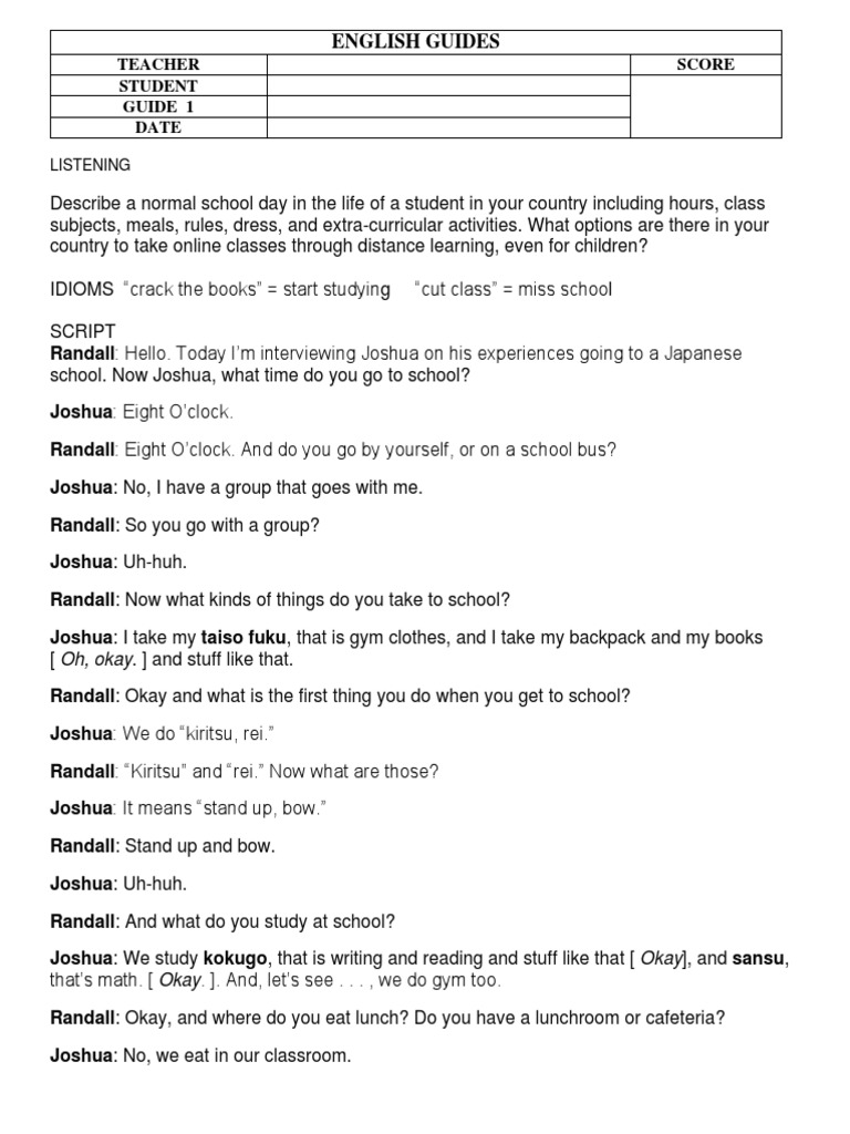 English Guide 2 | PDF