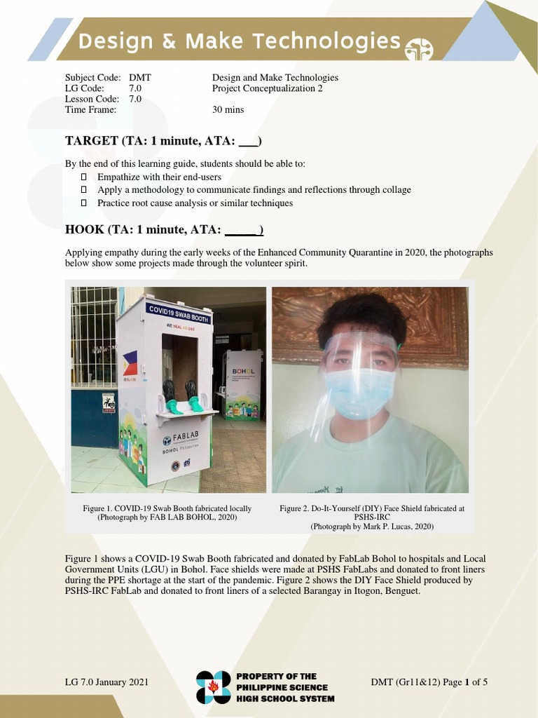 TLG DMT 7.0 Q3 W2 P10 Project Conceptualization 2 | PDF