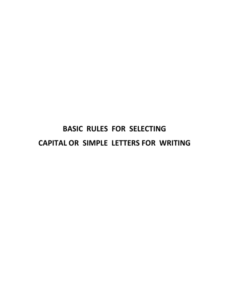Simple Capital | PDF | Letter Case | Human Communication