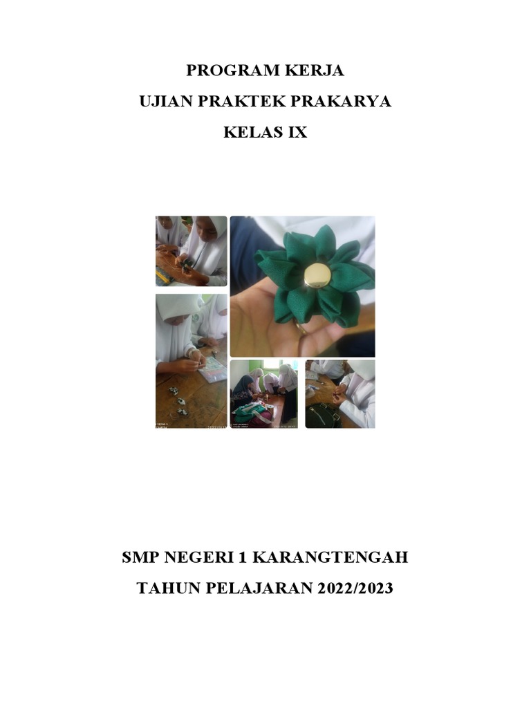Program Kerja Ujian Praktek Prakarya KLS 9 | PDF | Bisnis