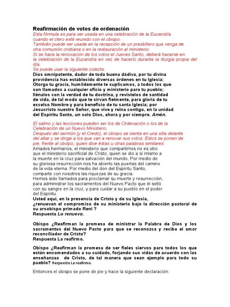 Bendición de Los Oleos Santos | PDF | Cristo (título) | La unción