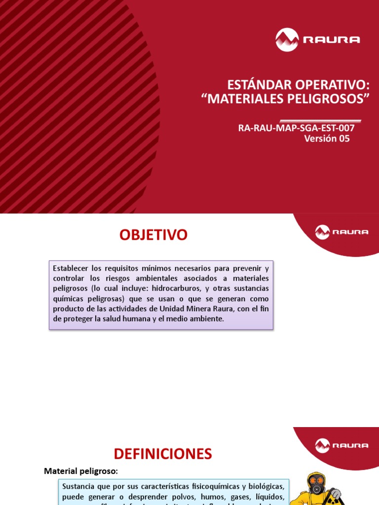 RA-RAU-MAP-SGA-EST-007 Materiales Peligrosos V05 | PDF | Mercancías ...