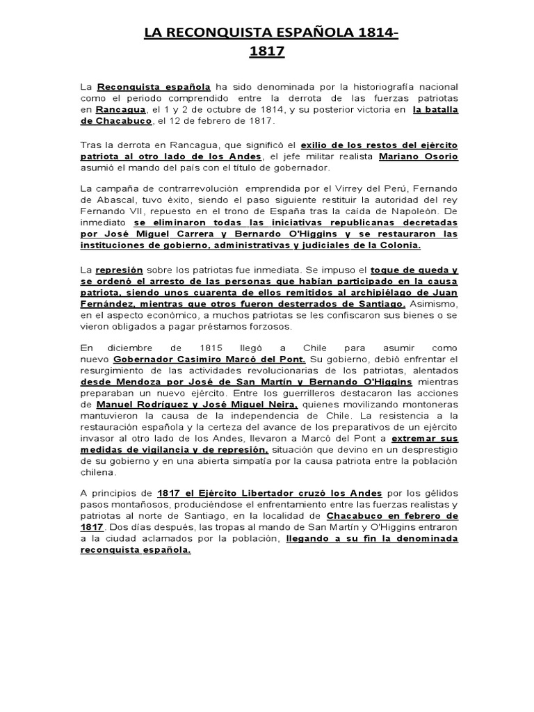 La Reconquista Española 1814 | PDF | Militar | Conflictos del segundo ...