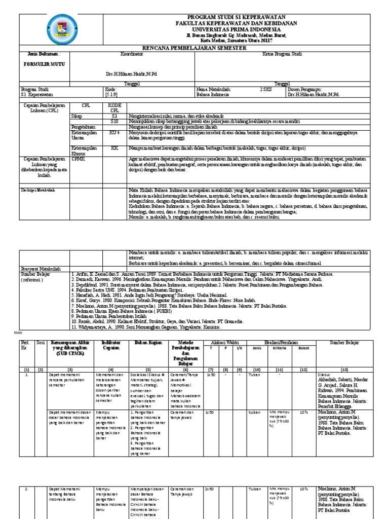 RPS Program Studi S1 Keperawatan 2022 | PDF