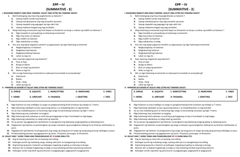 Epp Summative No.2 | PDF