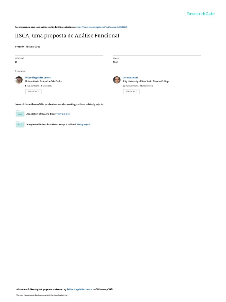 D5-M2 - IISCA, Uma Proposta de Análise FuncionalArquivo | Download ...