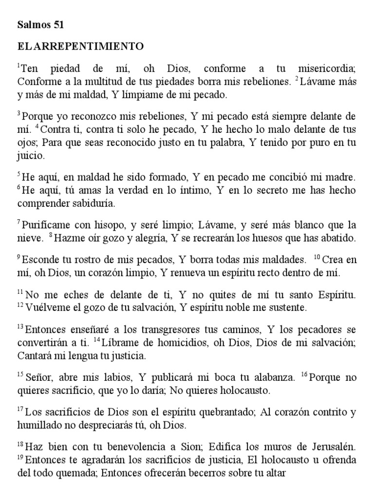 Salmo 51 | PDF | Pecado | Teología