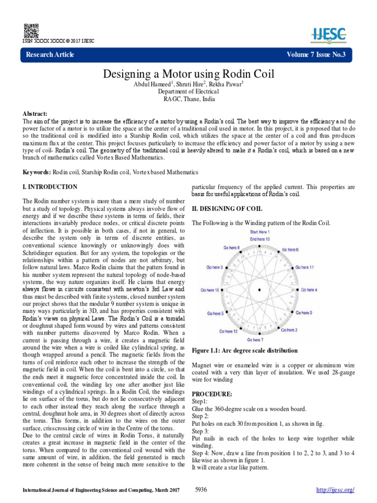 .Designing A Motor Using Rodin Coil | PDF