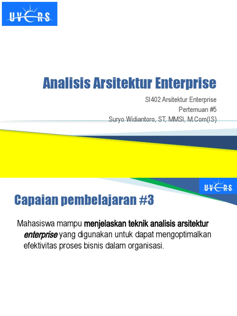Analisis Arsitektur Enterprise - in | PDF