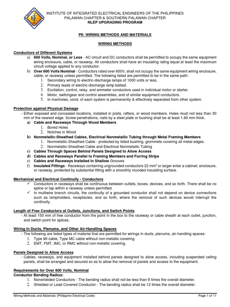 PEC Reviewer 3 | PDF | Electrical Wiring | Building Engineering