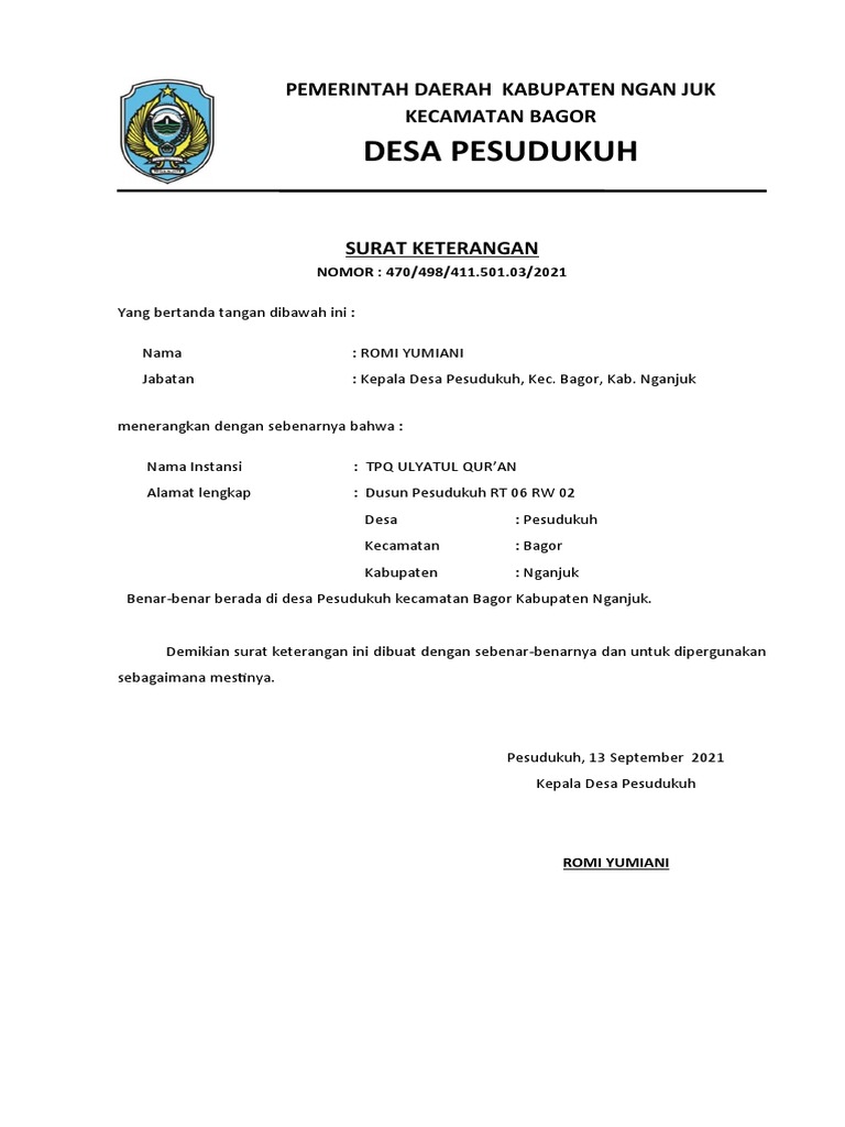 SK Desa | PDF