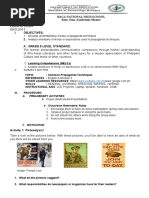 Detailed Lesson Plan (Propaganda Techniques) | PDF | Propaganda ...
