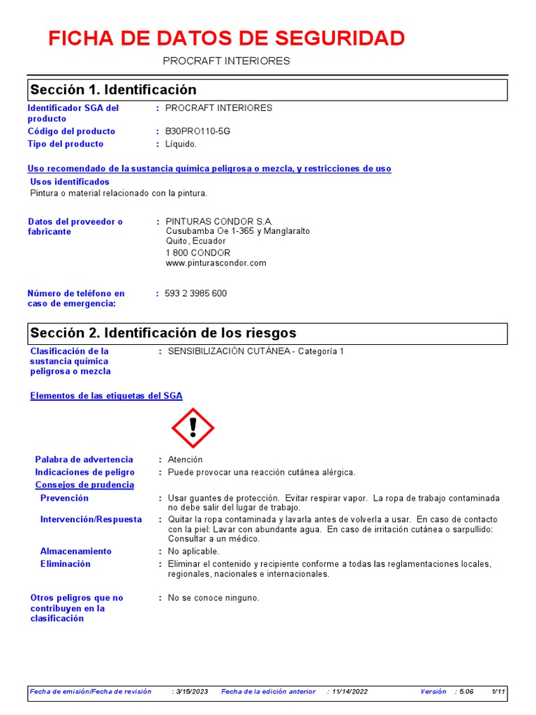 Fichas de Seguridad | PDF | Contaminación | Residuos