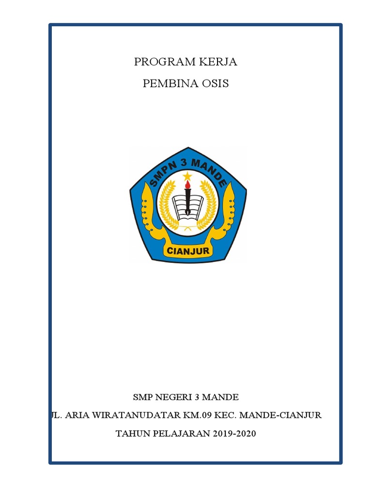 PROGRAM KERJA Pembina Osisi SMP | PDF