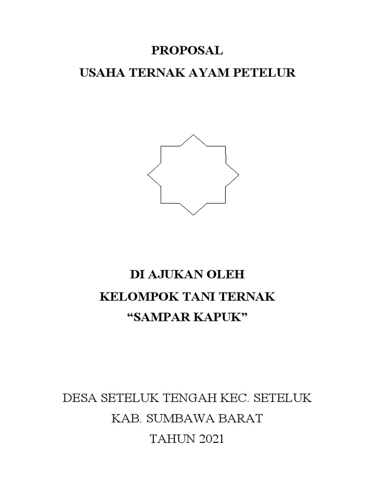 Proposal Usaha Ayam Petelur Seteluk | PDF