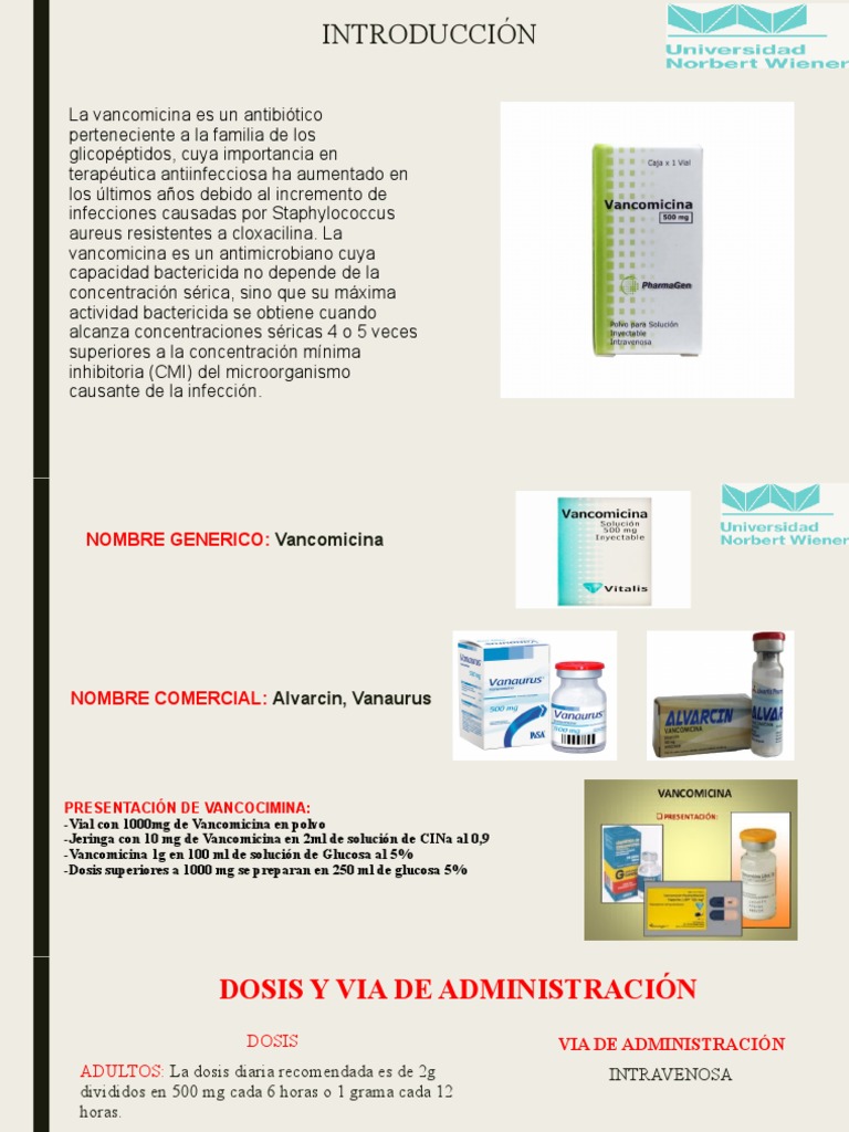 Exposición Vancomicina - Luis Clusman | PDF | Penicilina | Causas de la ...