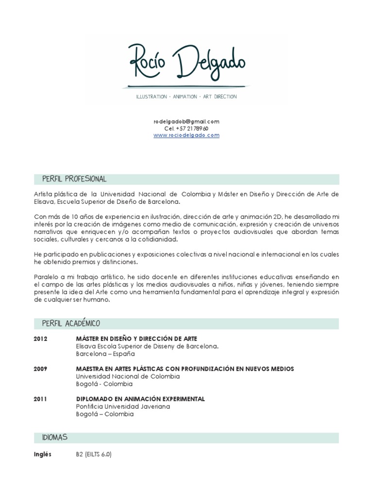 CV - Rocio Delgado - 2023 | PDF | Colombia | Universidad