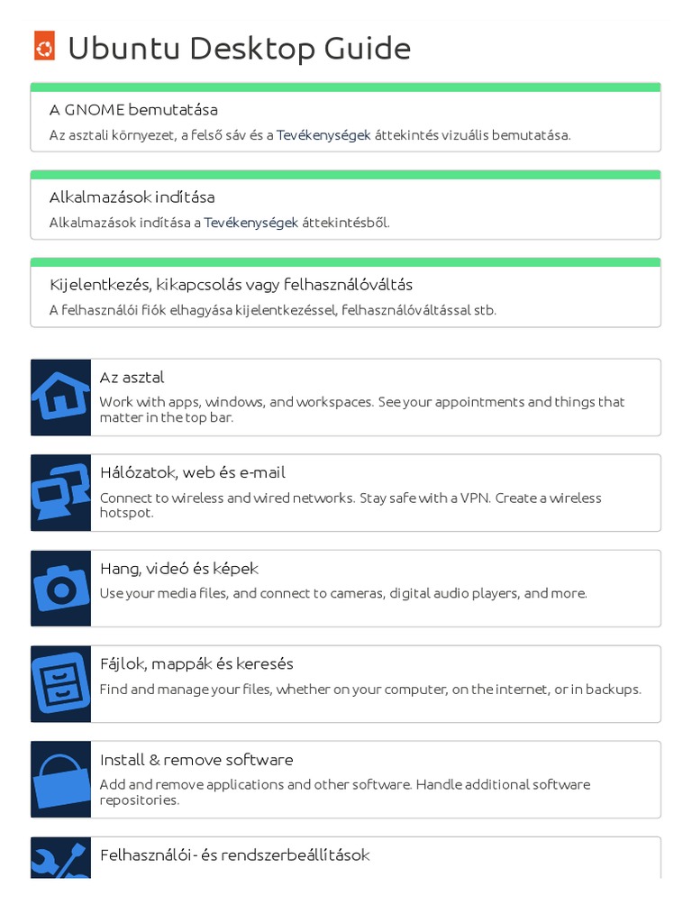 Ubuntu Felhasználói Kézikönyv | PDF