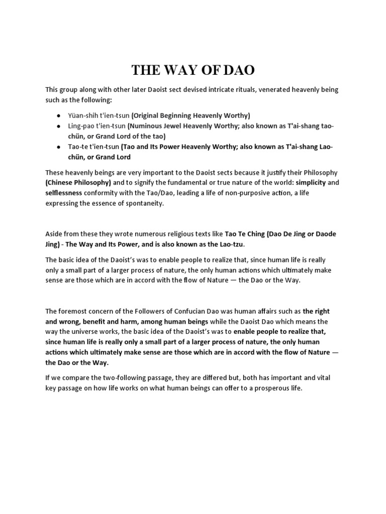 Understanding the Way of Dao | PDF