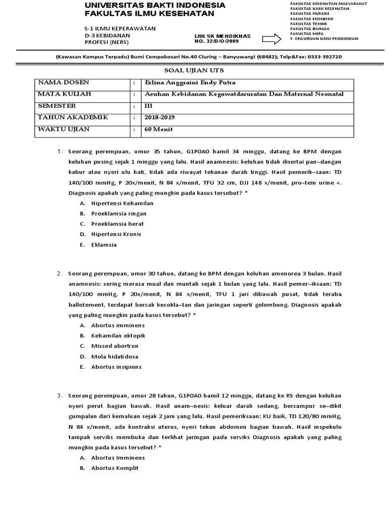 Soal Uts Gadar | PDF